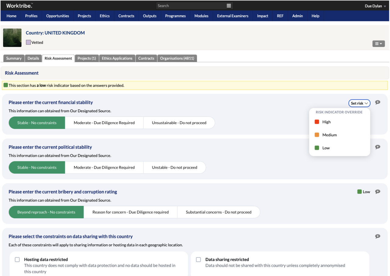 Research management - Worktribe